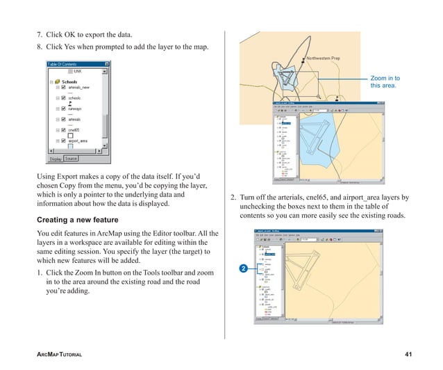 ArcMap_Tutorial.pdf Exploring your data Opening an existing map document | PPT