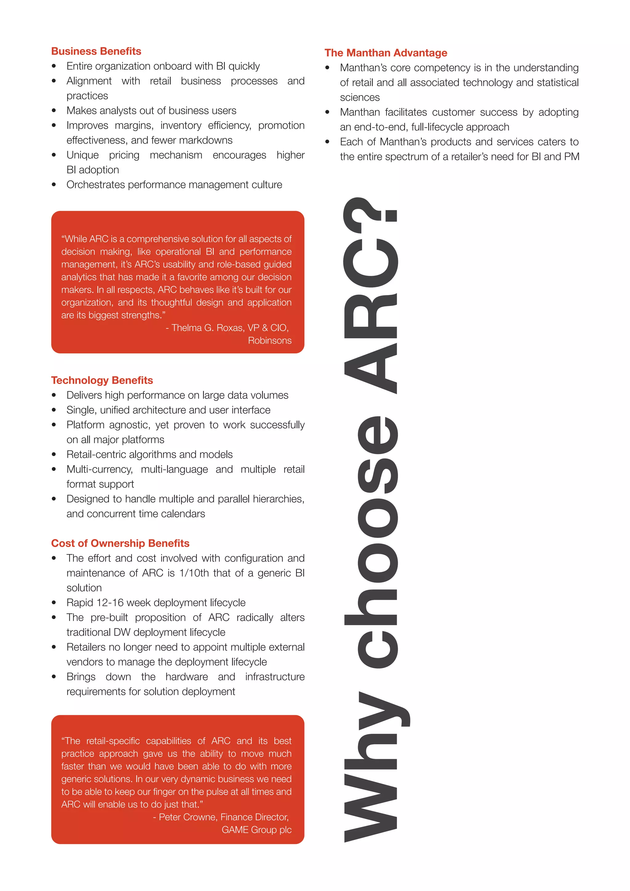 ARC Merchandise Analytics Brochure | PDF
