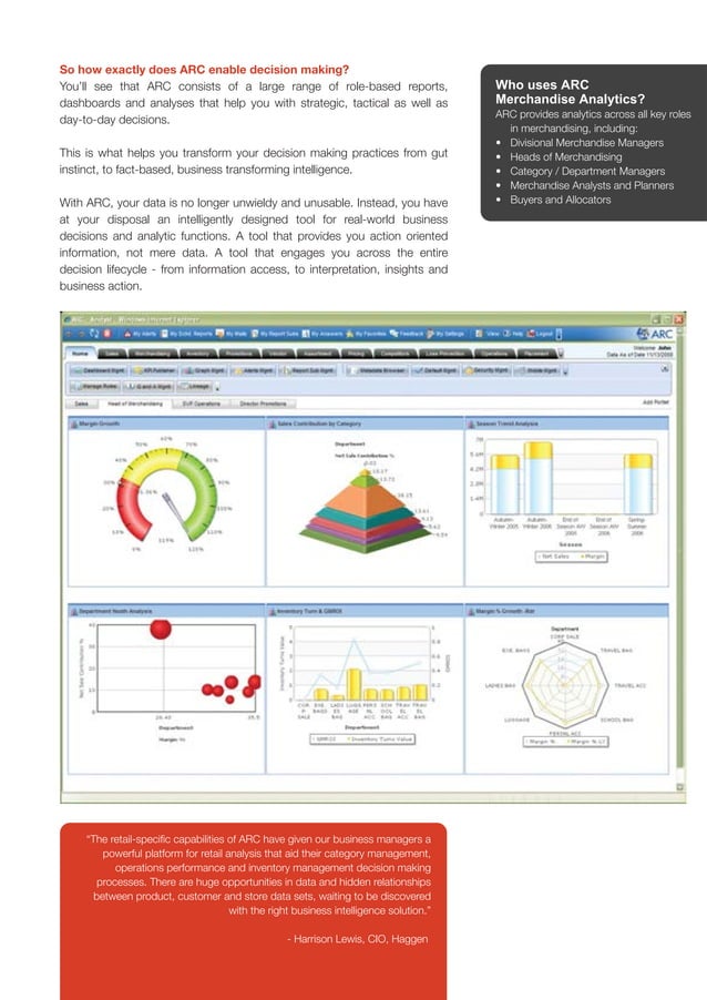 ARC Merchandise Analytics Brochure | PDF
