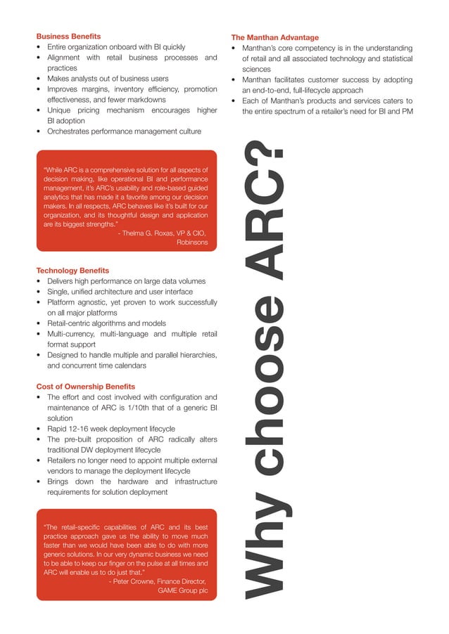 ARC Merchandise Analytics Brochure | PDF