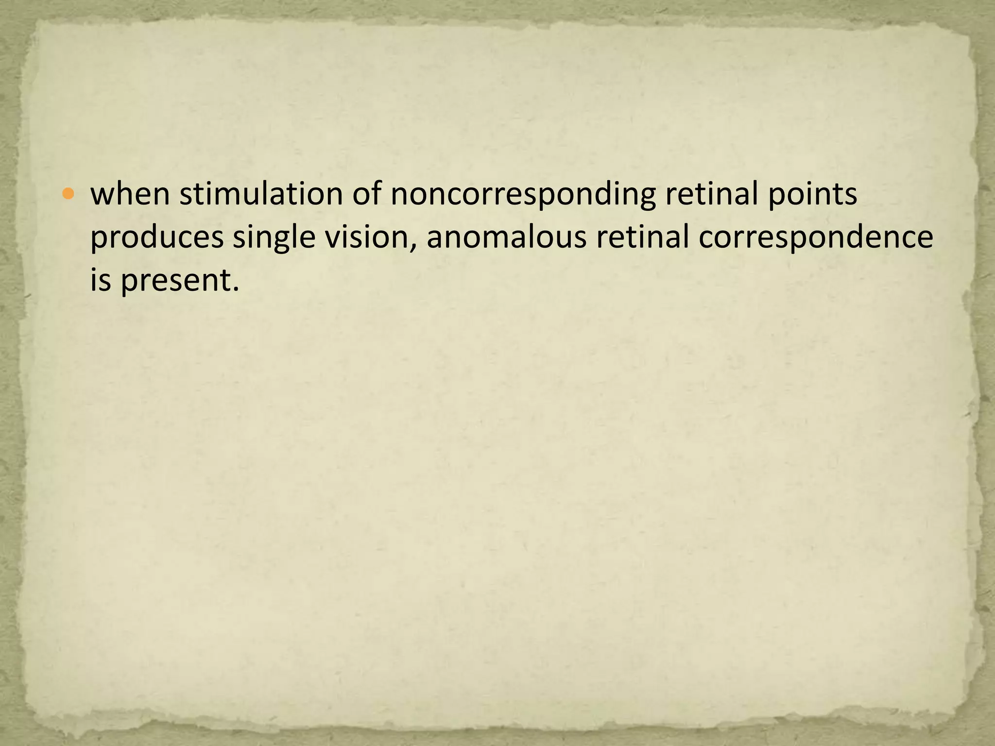ARC: abnormal retinal correspondence, eccentric fixation | PPTX