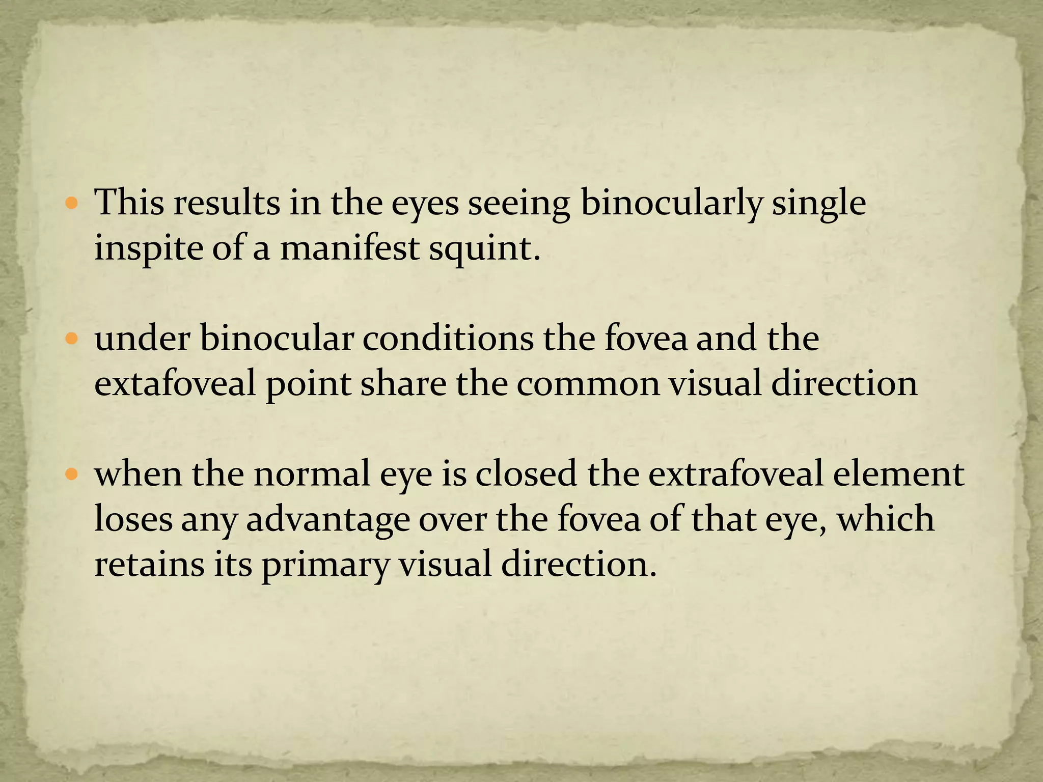 ARC: abnormal retinal correspondence, eccentric fixation | PPTX