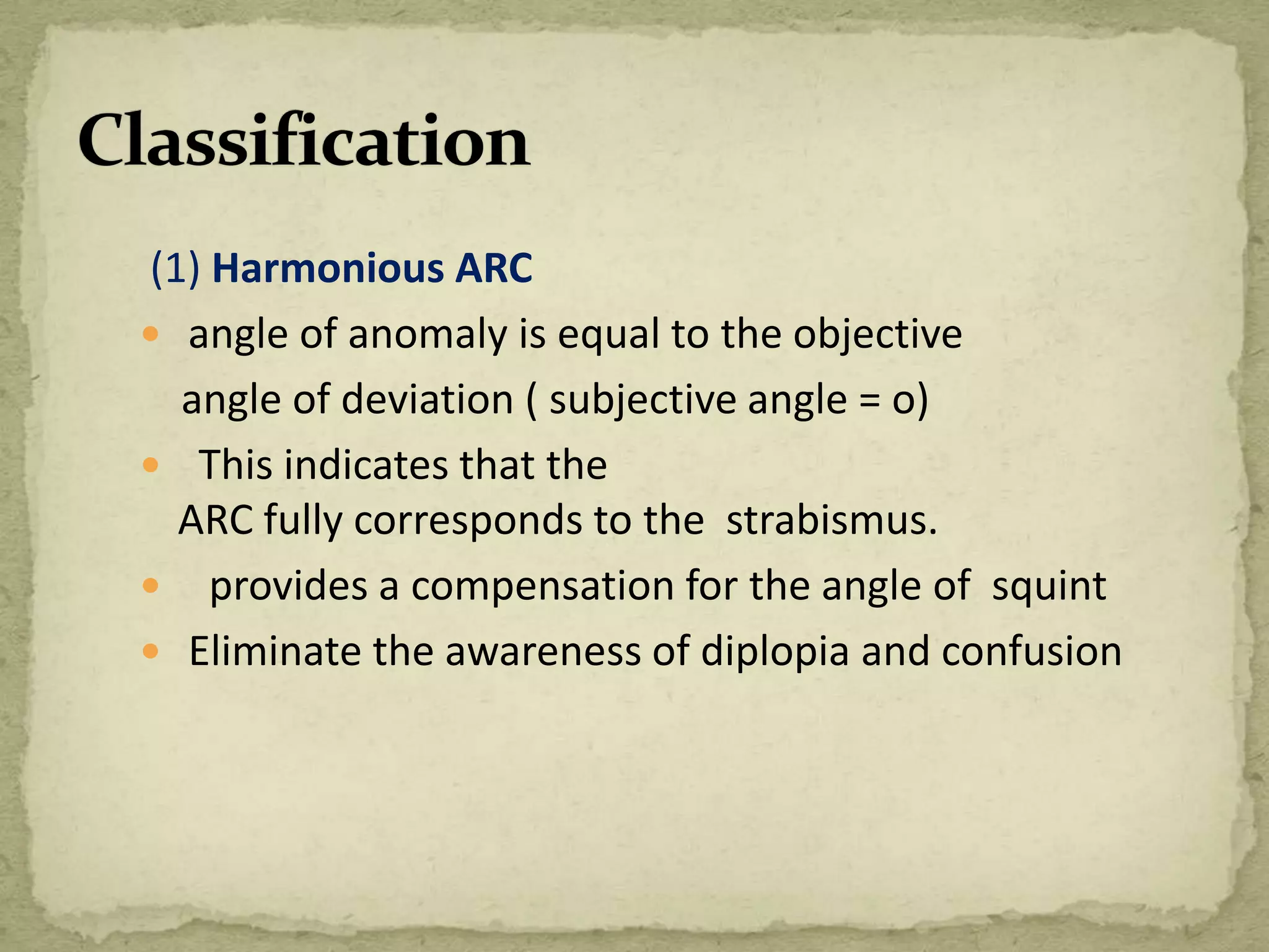 ARC: abnormal retinal correspondence, eccentric fixation | PPTX
