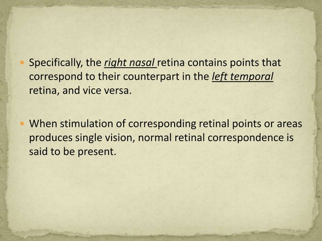 ARC: abnormal retinal correspondence, eccentric fixation | PPTX