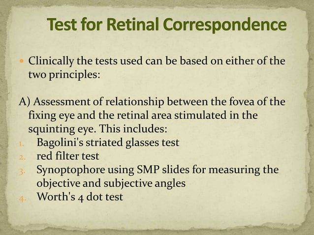 ARC: abnormal retinal correspondence, eccentric fixation | PPTX