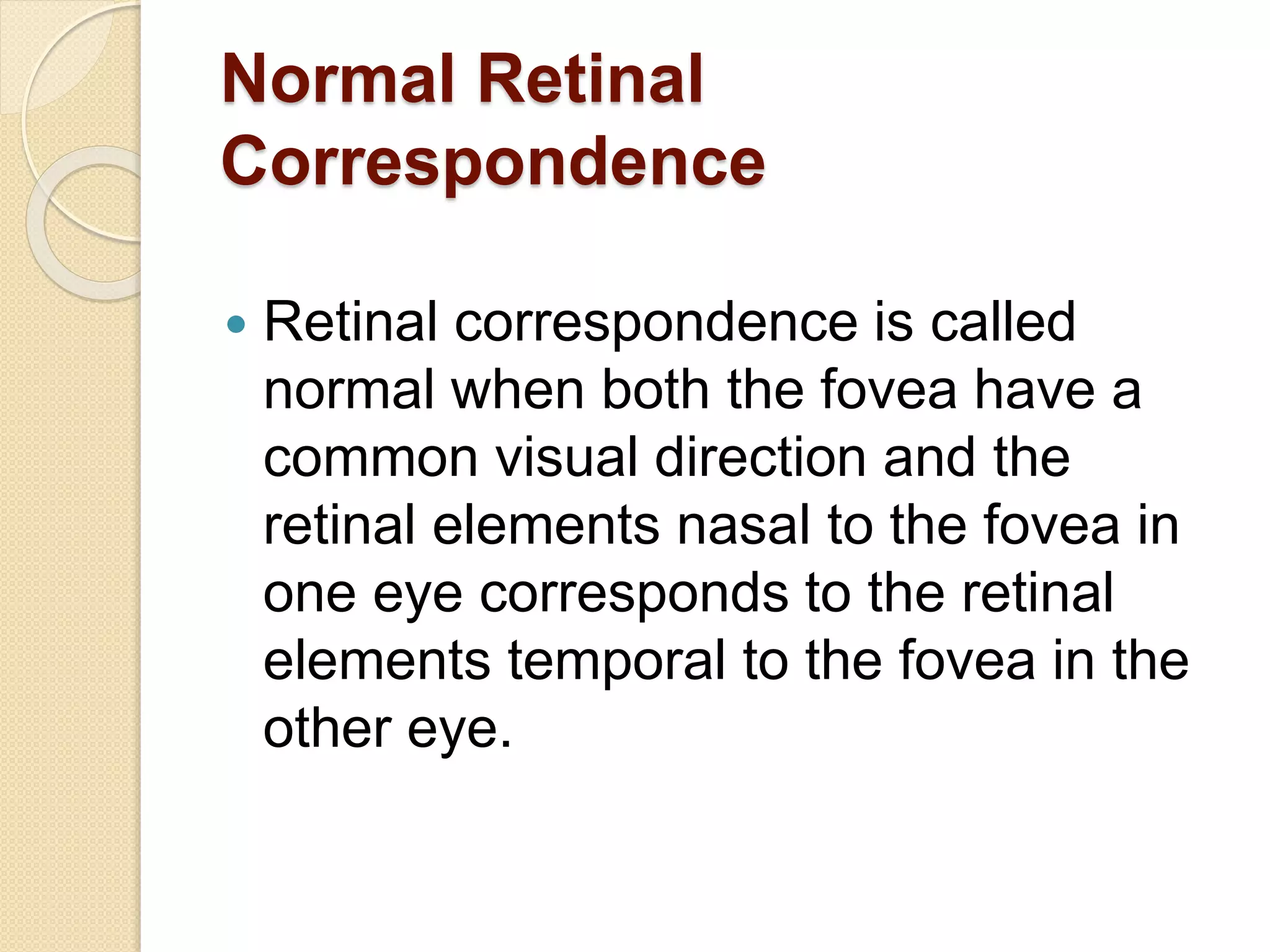 anomalous retinal correspondence | PPTX