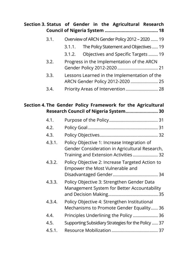 ARCN Gender Policy and Strategy | PDF