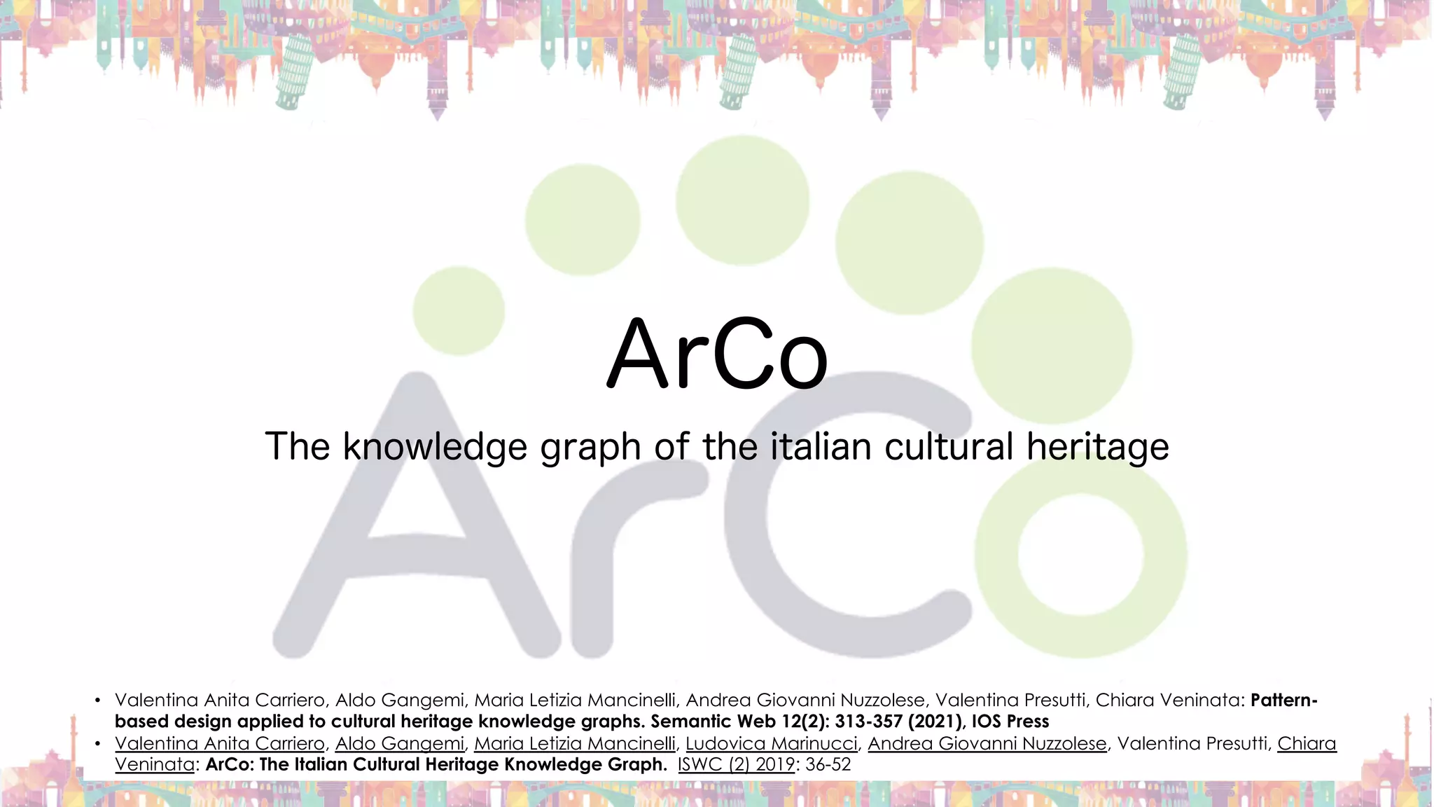 Building the ArCo knowledge graph: process, experience and struggle ...