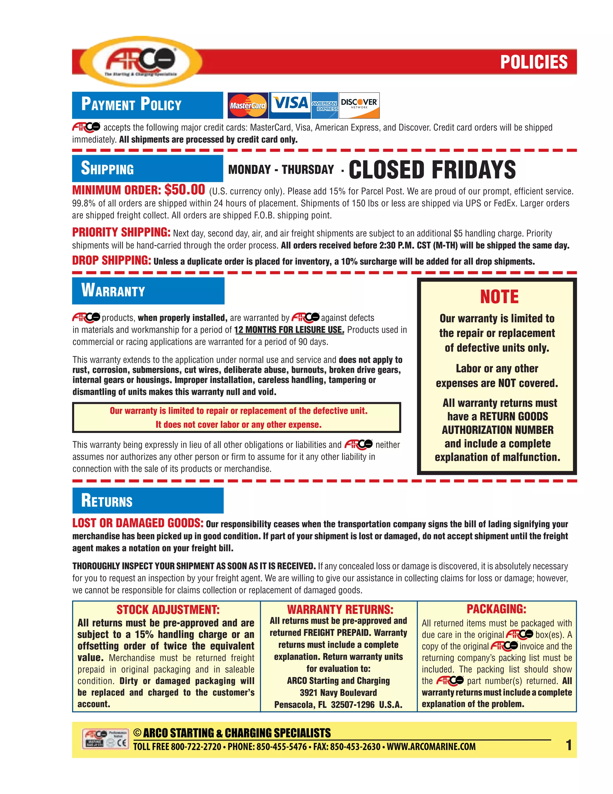 Arco Marine Parts Australia 2020 | PDF