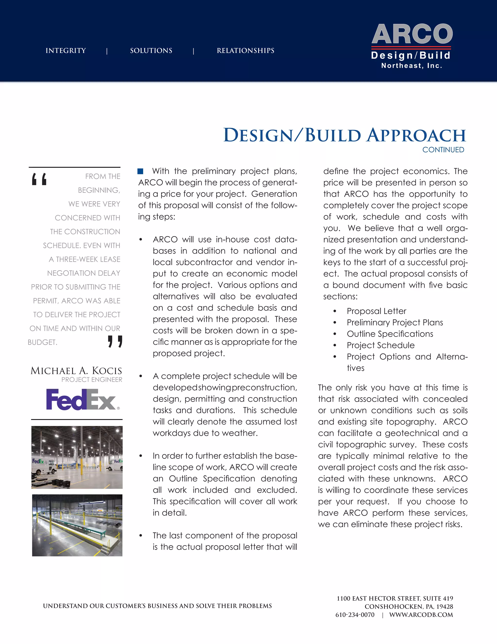 Arco Design Build Capabilities Package | PDF