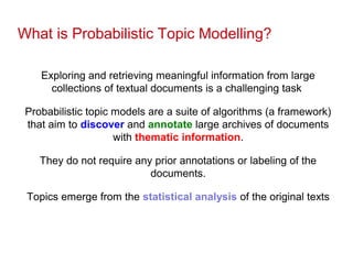 Arcomem training Topic Analysis Models beginners | PPT