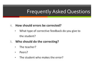 How to Give Corrective Feedback in Conversation Classes | PPTX