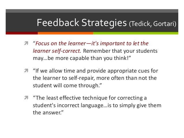 How to Give Corrective Feedback in Conversation Classes