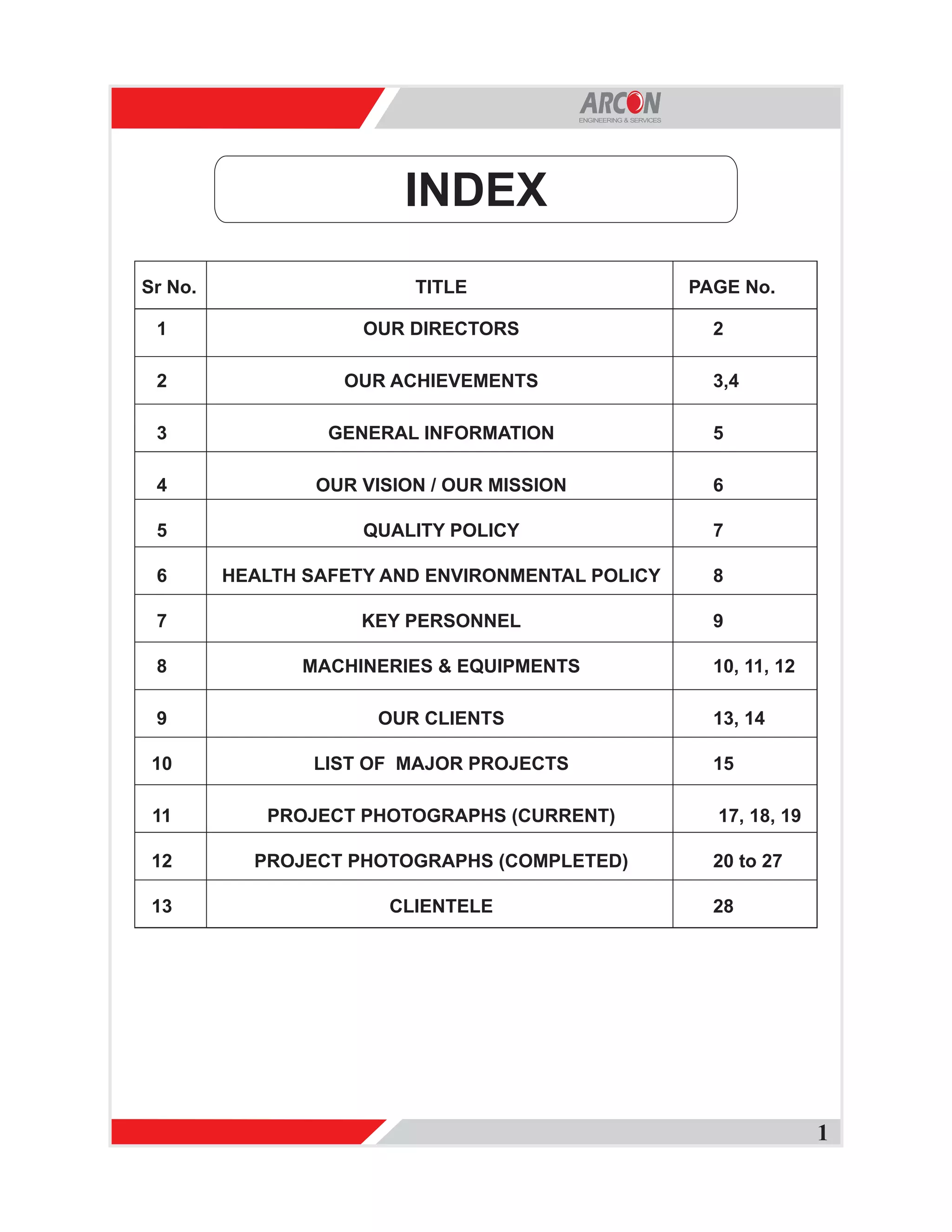 Arcon Engineering and Services Profile | PDF | Civil Engineering ...