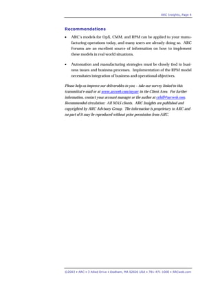 ARC Operational Excellence Forum in Orlando Highlights | PDF