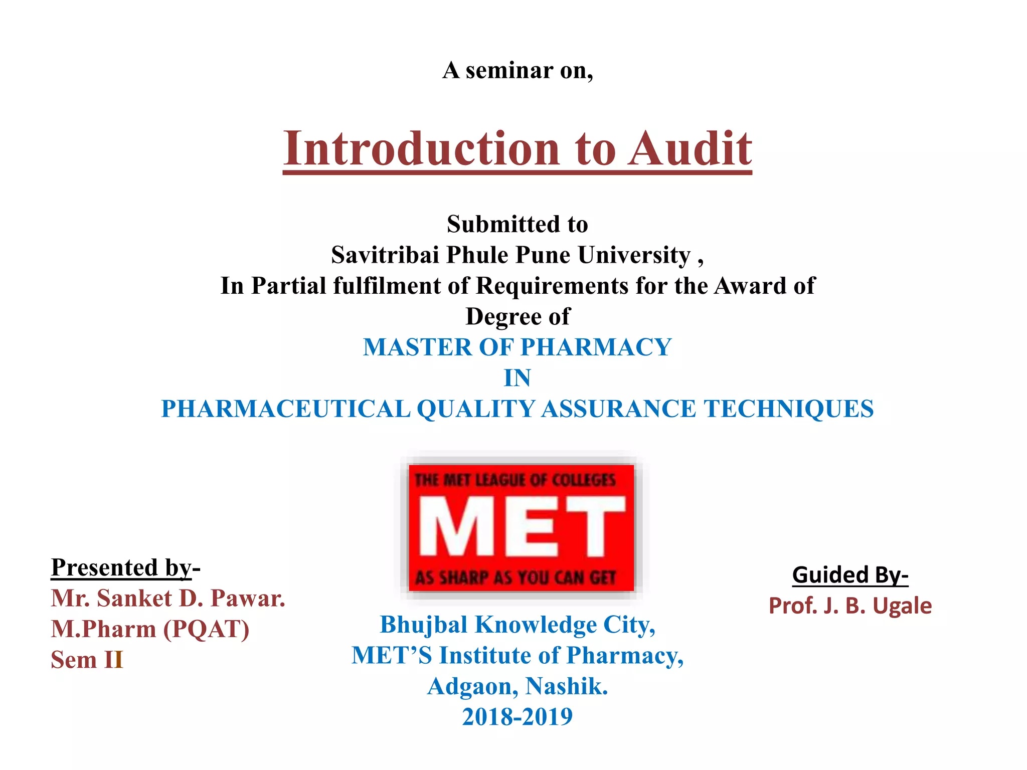 Overview on audit; A&RC | PPT
