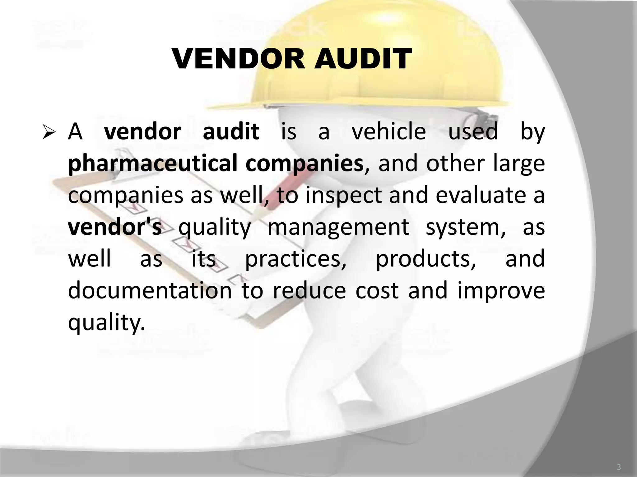 Vendor Audit | PPTX