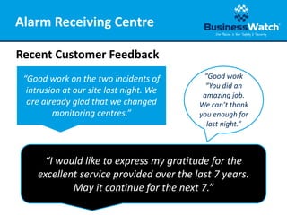 Introducing our Alarm Receiving Centre | PPTX | Business | Business and ...