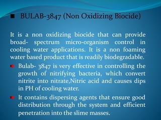 Buckmen Cooling Tower Chemistry | PPTX