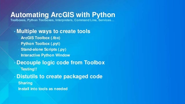Arcpy overview slides