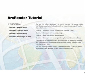 Arc reader tutorial | PDF | Computing | Technology & Computing