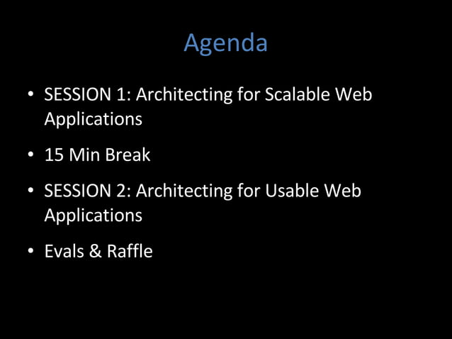 Scalable And Usable Web Applications | PPT