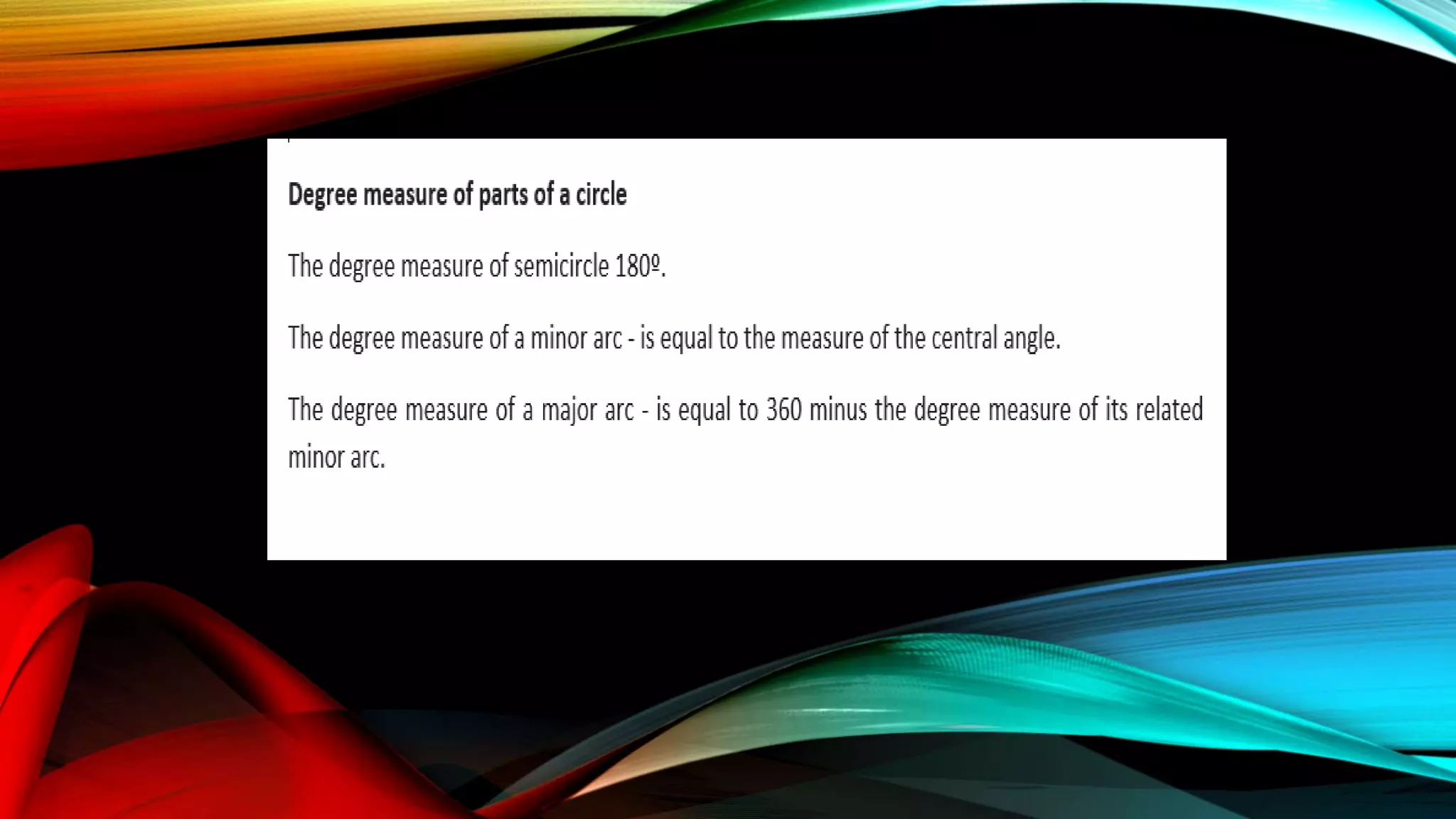 Arcs and Central Angles | PPTX