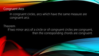 Arcs and Central Angles | PPTX