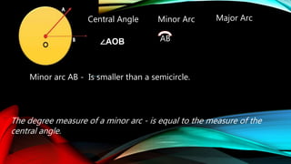 Arcs and Central Angles | PPTX