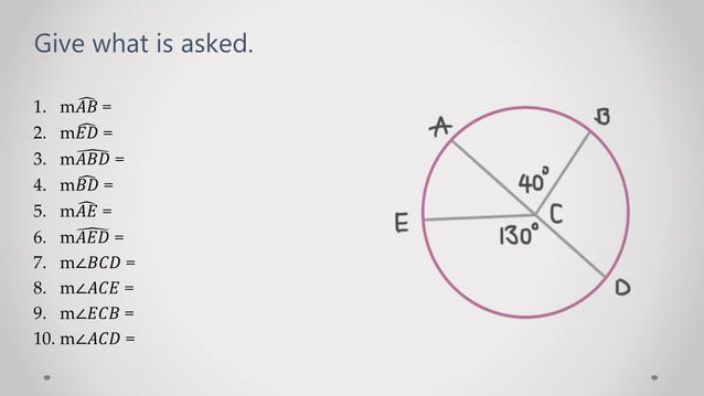 Arcs and angles of circles | PPTX