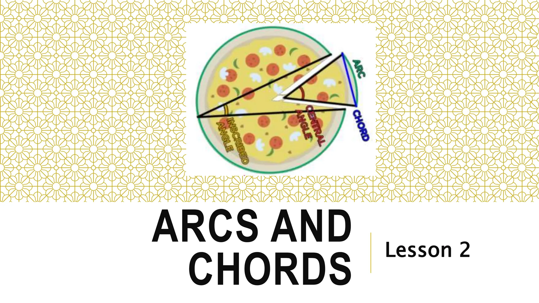 Arcs And Chords Pptx Mathematics Garde 10 Lesson About Circles This Is The Lesson About The
