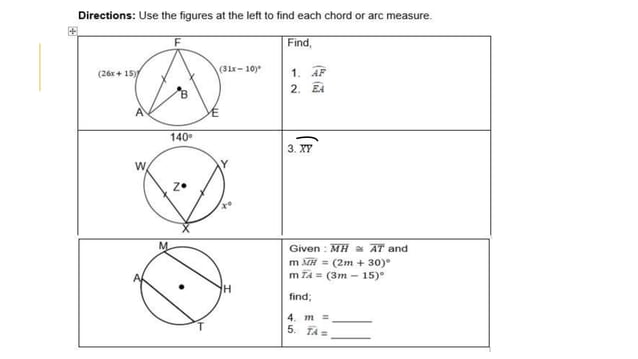 ARCS and chords.pptx Mathematics garde 10 lesson about circles. This is ...