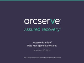 Arcserve Portfolio Technical Overview | PPTX