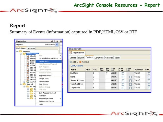 ArcSight Basics.ppt | Operating Systems | Computer Software and Applications
