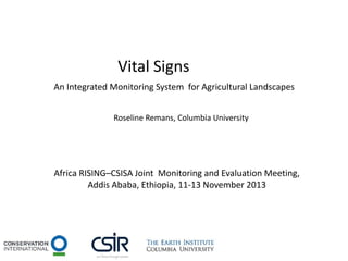 Vital Signs: An integrated monitoring system for agricultural ...
