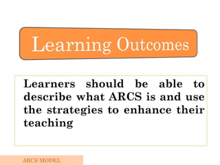 ARCS model | PPT