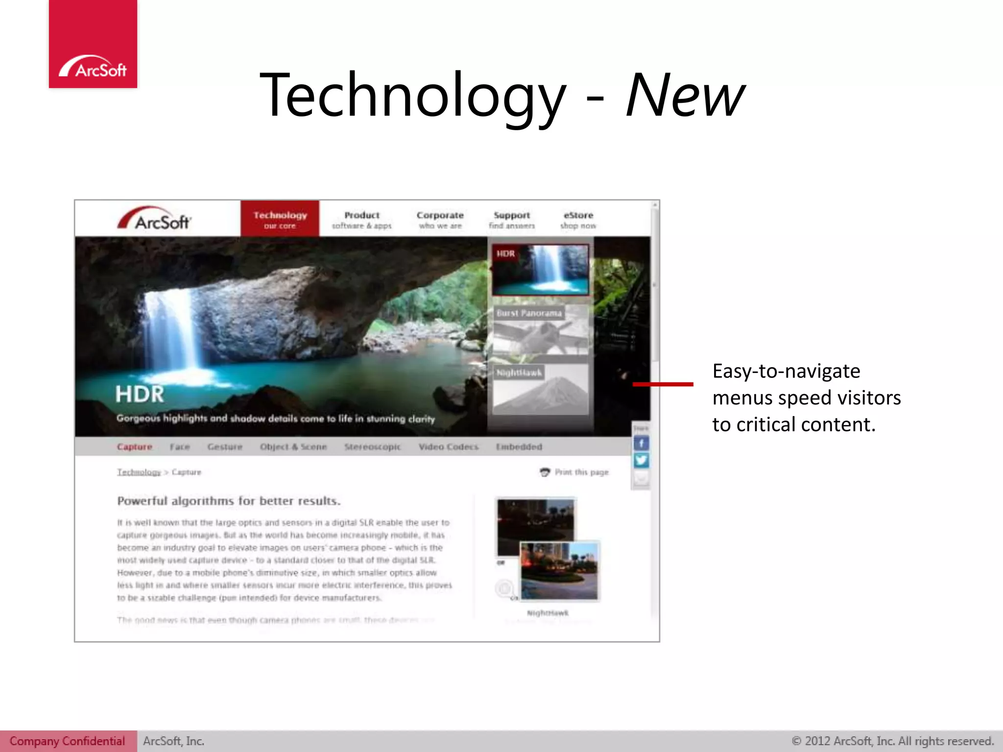 ArcSoft.com Overhaul: Bringing "Intelligent Imaging" to Life. | PPT