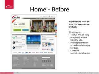ArcSoft.com Overhaul: Bringing "Intelligent Imaging" to Life. | PPT
