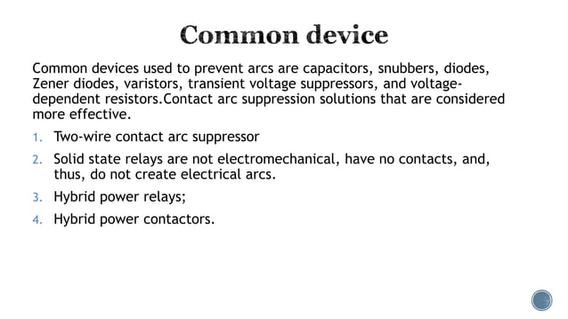 Arc suppression | PPT