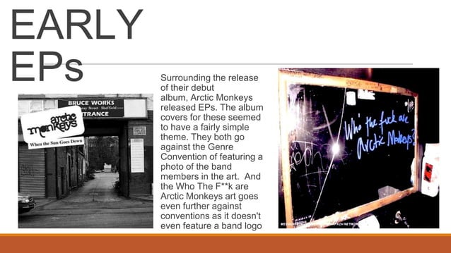 Arctic Monkeys Album Art Through Time | PPTX