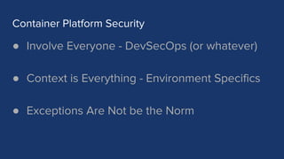 Practical Approaches to Container Security | PPT