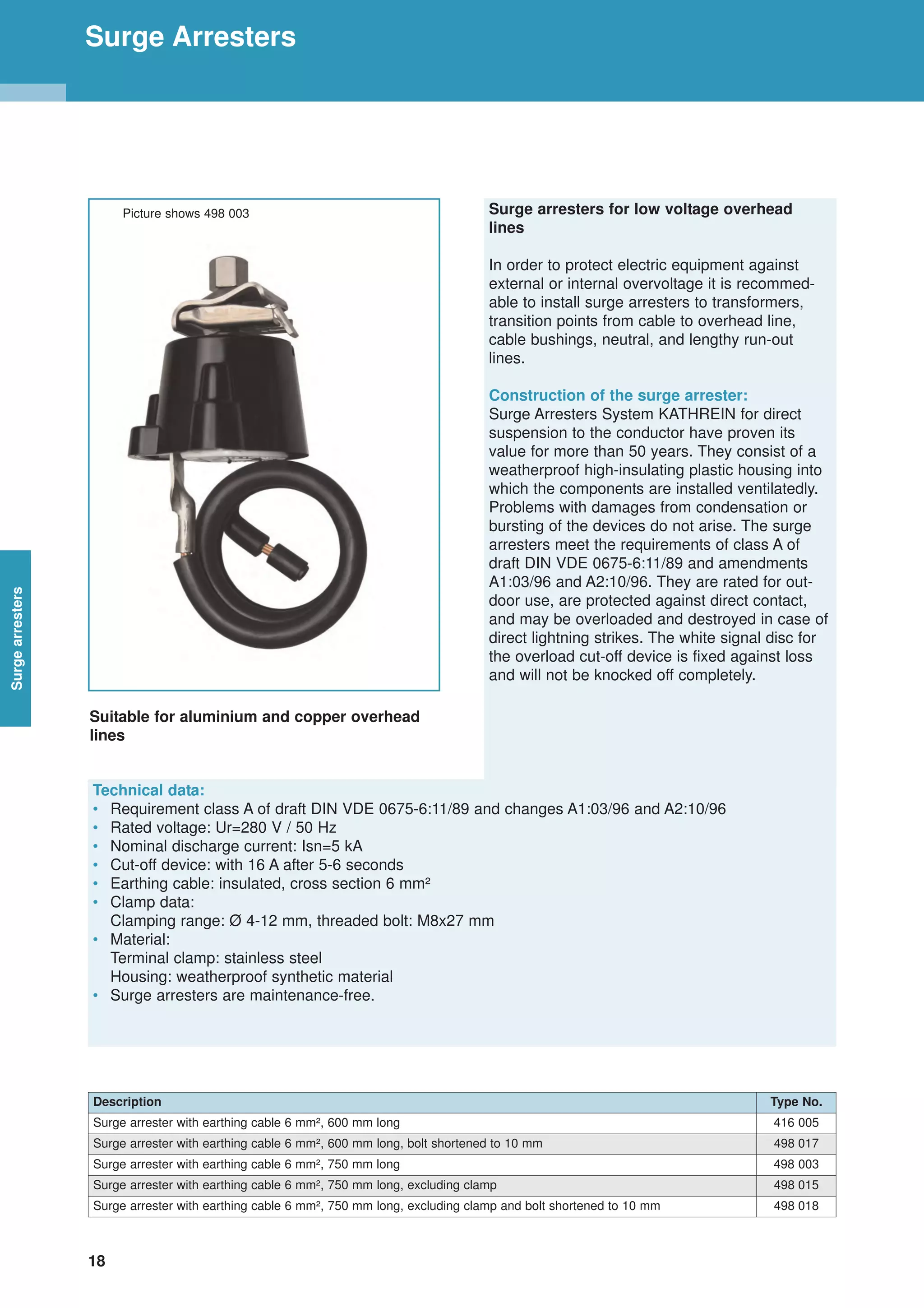 Arcus - Portable Earthing, Overhead Line Clamps, Surge Arresters ...