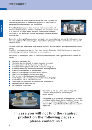 Arcus LV HV Cable Screw Connectors & Lugs | PDF
