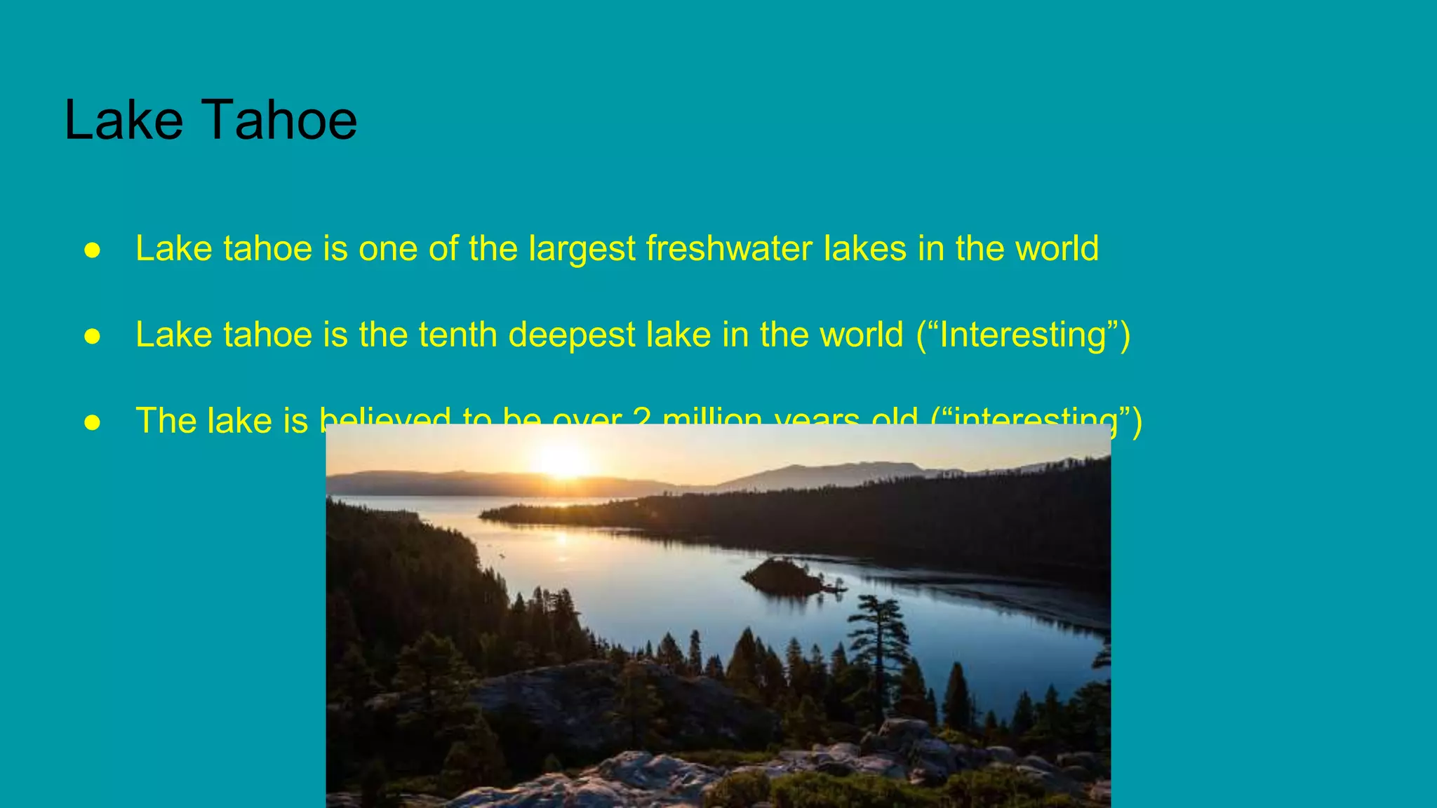 Geology around the tahoe basin | PPTX