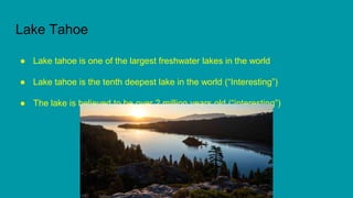 Geology around the tahoe basin | PPTX