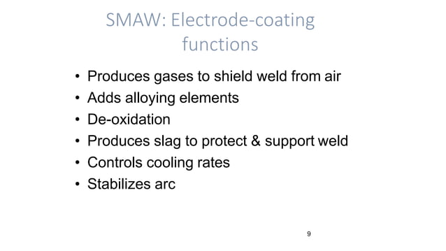 Arc welding, smaw, saw, mig, tig advantage | PPTX | Chemistry | Science