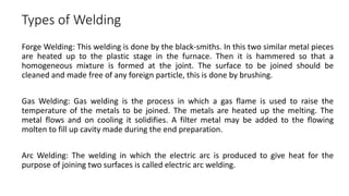 Arc welding for Engineering Students fisrt year | PPT