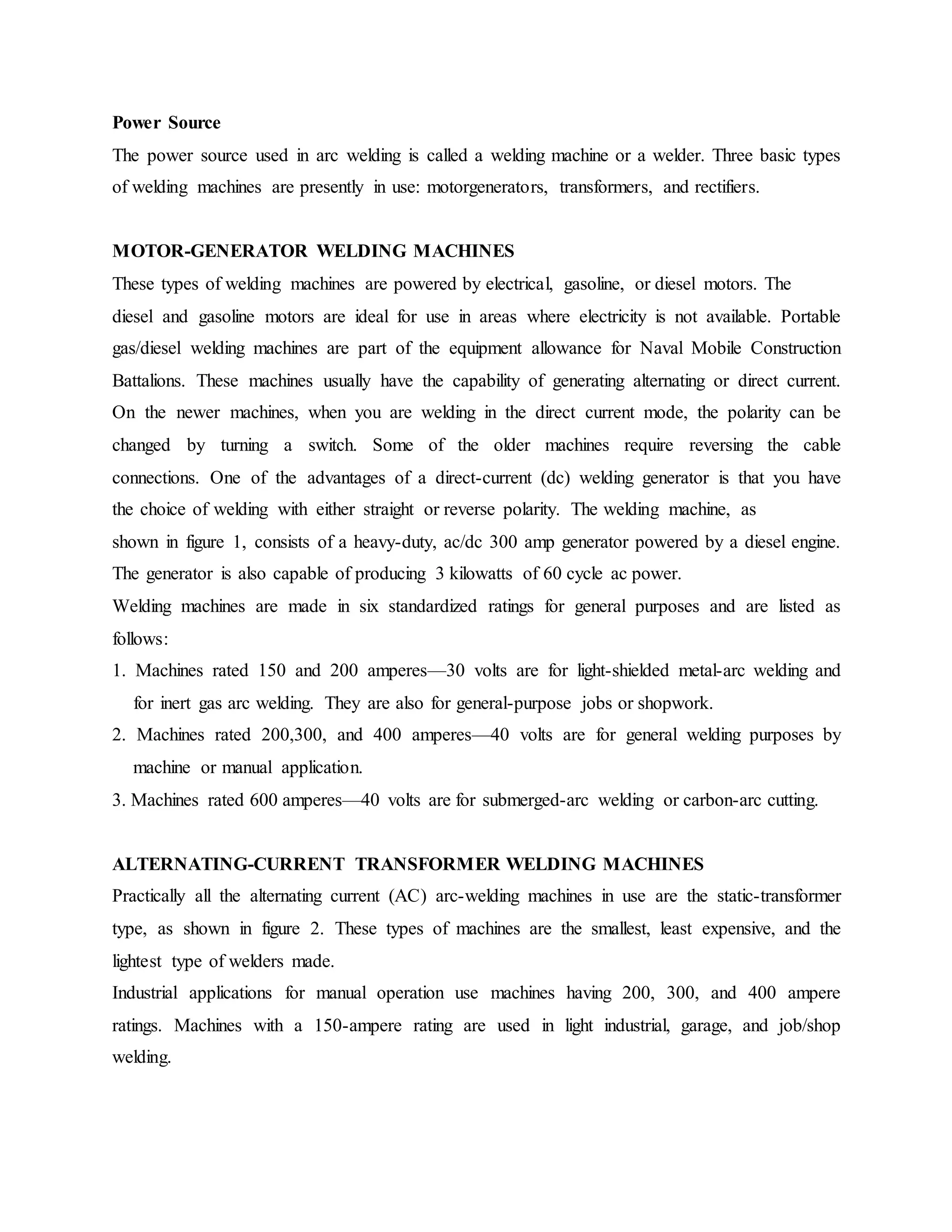 Arc welding safety rules | DOCX