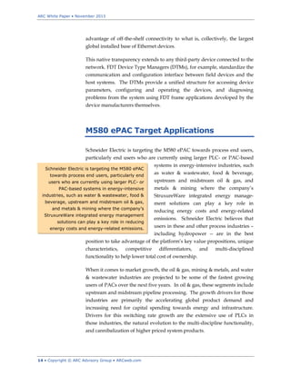 ARC White paper: Schneider Electric Introduces First ePAC, Combines PAC with Ethernet Backbone ...