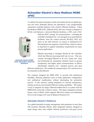 ARC White paper: Schneider Electric Introduces First ePAC, Combines PAC ...